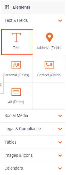 Working with the Text signature element – Exclaimer Cloud Knowledge Base
